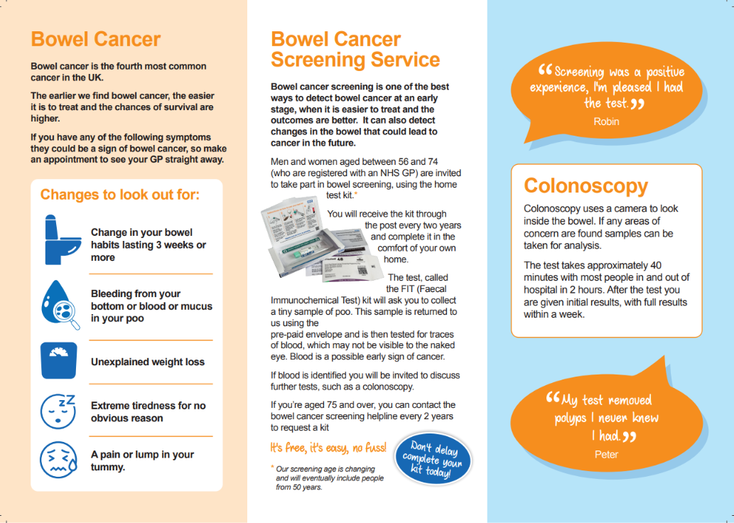Bowel Cancer Screening – Fenham Hall Medical Group